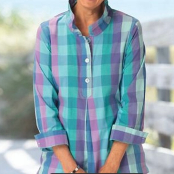 Appleseed's | Tops | Appleseeds Womans Buffalo Plaid Tunicmulti Color ...